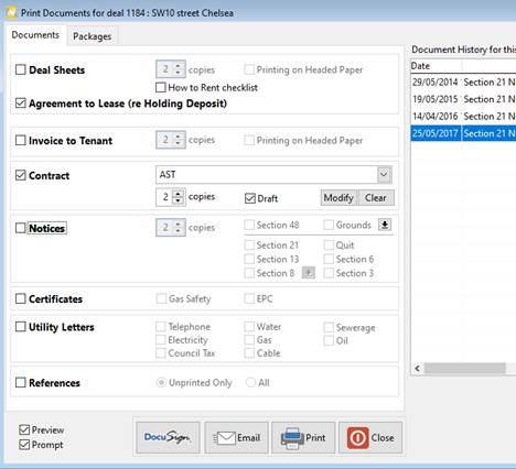 4. Clickthe Docusign/RSign button.