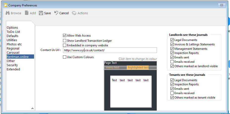 Tick the ‘Allow Web Access” checkbox.