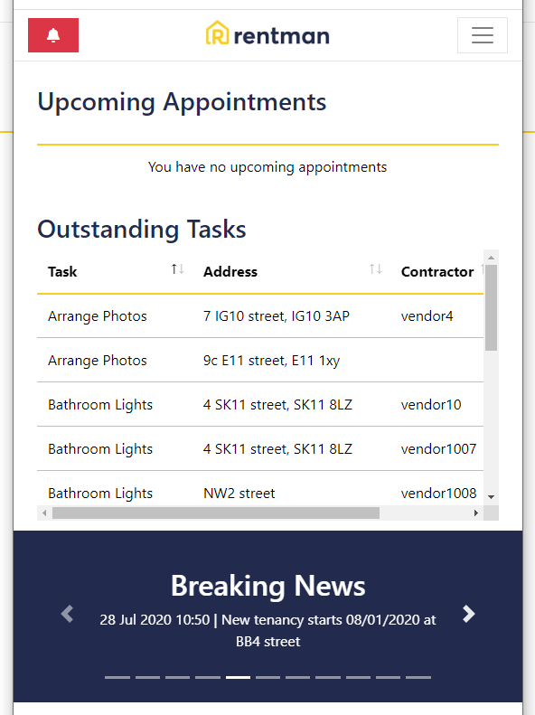 Negotiator’s Home screen